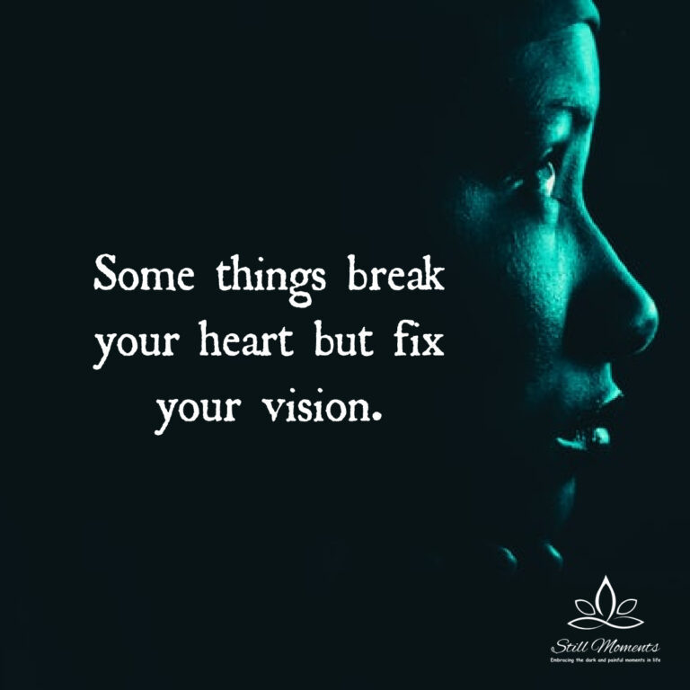 Some Things Break Your Heart But Fix Your Vision - Still Moments